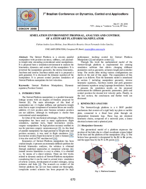 Pdf Simulation Environment Proposal Analysis And Control Of A Stewart Platform Manipulator