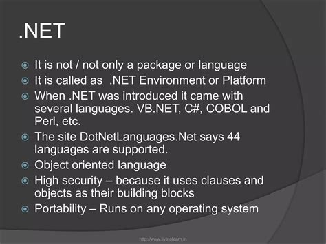 Introduction To Net Programming Pptx