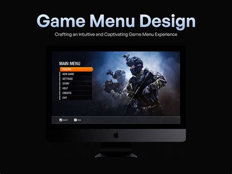 Minimalist Action Game Menu Design By Kavindu Dilshan On Dribbble