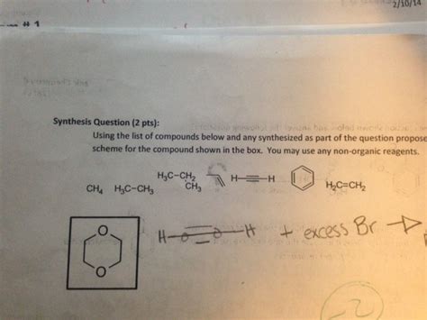 Solved Organic Synthesis Question Synthesize The Compound Chegg Com