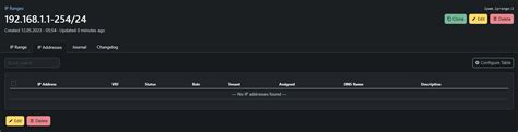 IPAM Create Range With All Ip Included Ip Addresses Netbox
