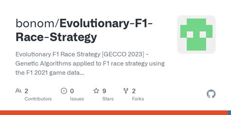 Github Bonomevolutionary F1 Race Strategy Evolutionary F1 Race