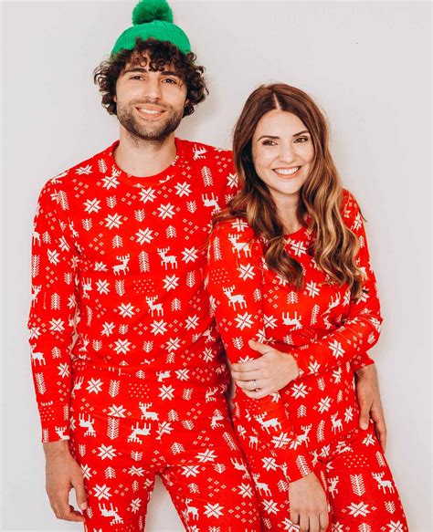 Womens Long John Pajama Set Holiday Fun