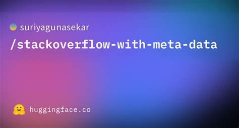 Suriyagunasekar Stackoverflow With Meta Data At Main