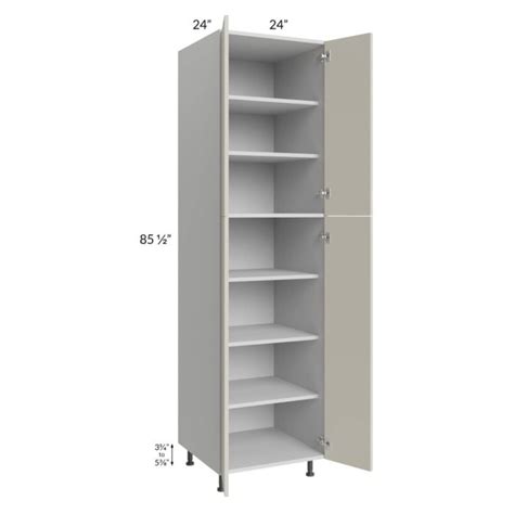Rta Milan Beige Matte 24 X 24 X 90 Pantry Cabinet 4 Doors 24 Dep