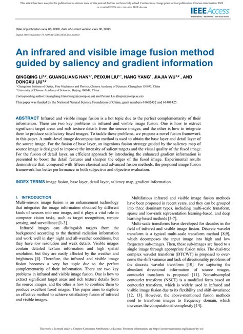 Pdf An Infrared And Visible Image Fusion Method Guided By Saliency And Gradient Information