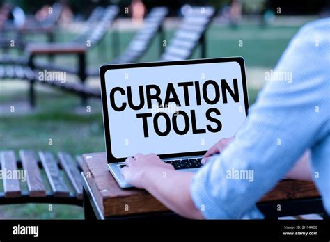 Text Caption Presenting Curation Tools Word Written On Software Used