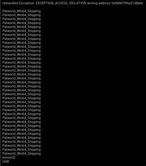 Ue Games Keep Crashing Error Ntdll Any Help Rpalworld
