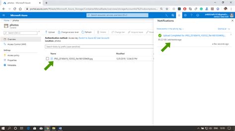 Creating A Container And Adding A Blob To The Container