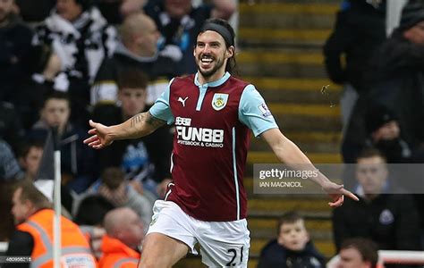 Burnleys Scottish Midfielder George Boyd Celebrates Scoring Their