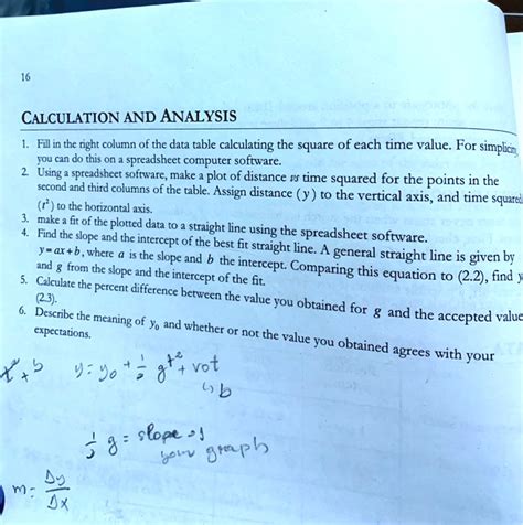 Solved Calculation And Analysis Fill In The Right Column Of The Data Table Calculating The