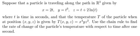 Solved Suppose That A Particle Is Traveling Along The Path Chegg