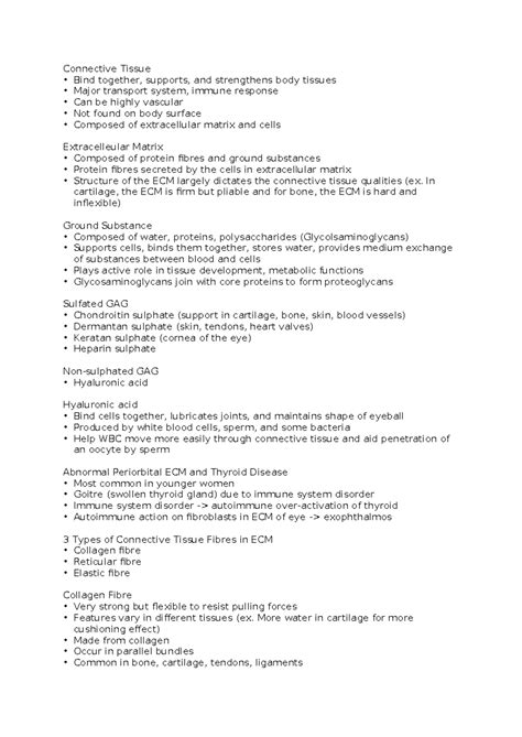 Connective Tissue Connective Tissue • Bind Together Supports And Strengthens Body Tissues