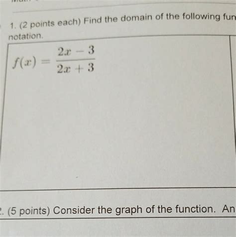 solved 1 2 points each find the domain of the following
