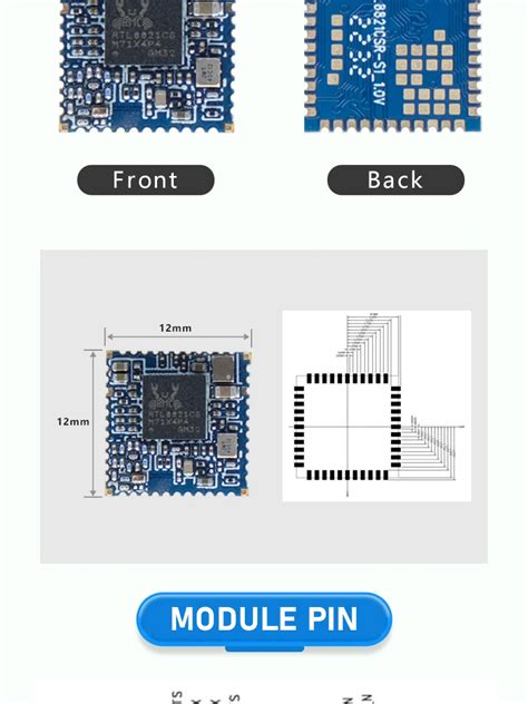 Realtek Wifi5 Rtl8821cs Dual Band Wifi Module 2 4g And 5g