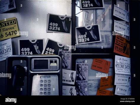 Sex Ads In Telephone Box London England U K Stock Photo Alamy