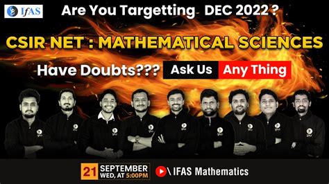𝐀𝐫𝐞 𝐲𝐨𝐮 𝐓𝐚𝐫𝐠𝐞𝐭𝐢𝐧𝐠 𝐂𝐒𝐈𝐑 𝐍𝐄𝐓 Ask Us Anything About Csir Net Ifas Youtube