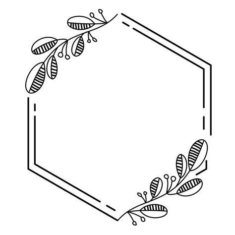 Floral Frame Outline 55348343 Vector Art At Vecteezy