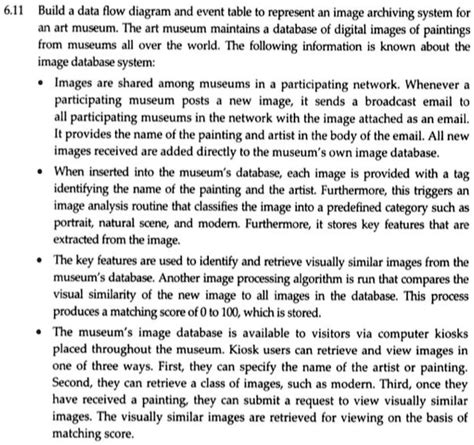 Solved 611 Build A Data Flow Diagram And Event Table To Represent An Image Archiving System