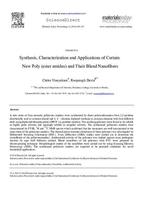 Pdf Synthesis Characterization And Applications Of Copper Nanoparticles