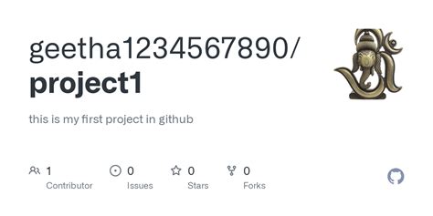 github geetha1234567890 project1 this is my first project in github