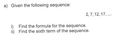solved a given the following sequence 2 7 i find the
