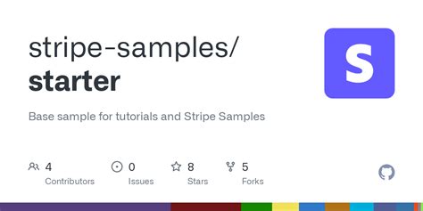 GitHub Stripe Samples Starter Base Sample For Tutorials And Stripe
