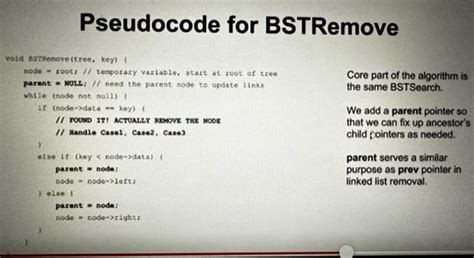 816 Implement Code For The Bstremove