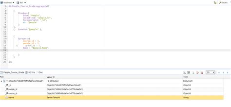 sql how to make a lookup connection between two collection stack