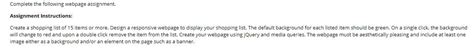 solved complete the following webpage assignment assignment