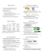 Understanding File Systems Disks Memory And Performance Course Hero