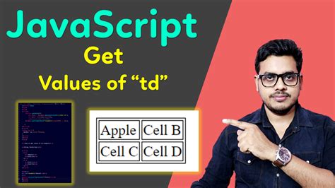 how to get the value of td elements using javascript