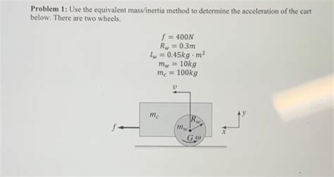 Problem 1 Use The Equivalent Mass Inertia Method To