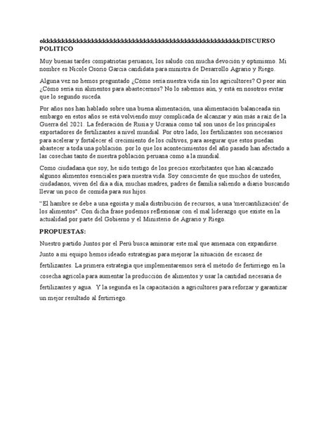 Discurso Politico Descargar Gratis Pdf Agricultura Fertilizante