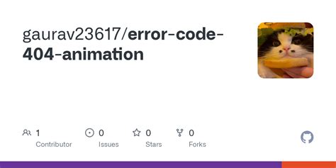 Github Gaurav23617error Code 404 Animation