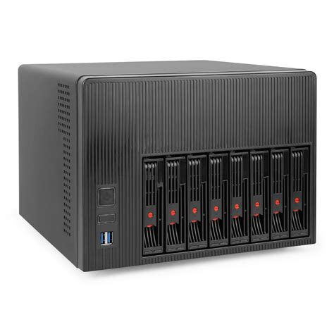 Audheid K7 8 Bay Nas Case Computer Network Attached Storage Enclosures Compatible Micro Atx