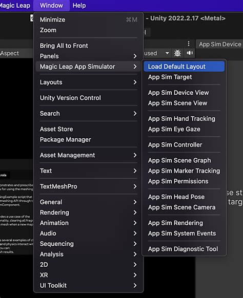 Application Simulator Plug In For Unity Editor Magicleap Developer