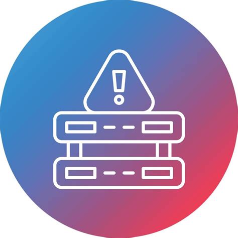 Server Down Line Gradient Circle Background Icon 16860478 Vector Art At
