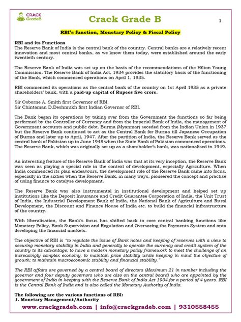 Monetary Policy And Rbi S Function With Pyqs Revised Nabard Sebi Ifsca Lyst1715495325177 Pdf