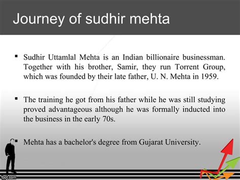 Sudhir Mehta Gujarat Entrepreneur Ppt