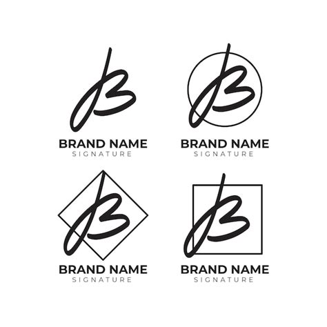 Premium Vector Stylish Letter B Signature Handwriting Logo