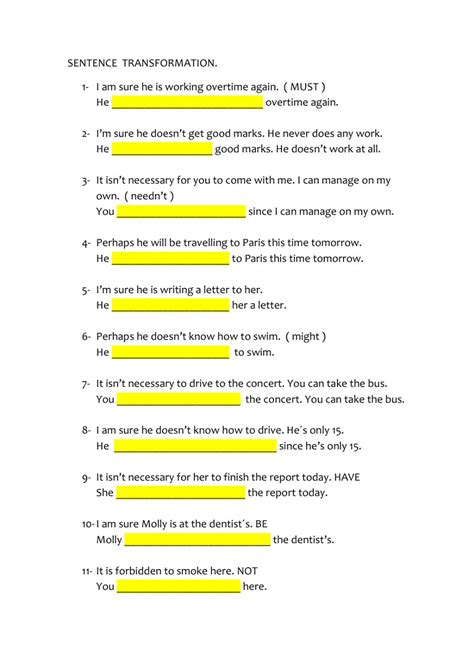 Sentence Transformation Relative Clauses Worksheet