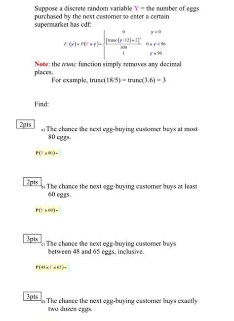 Suppose A Discrete Random Variable Y The Number Of