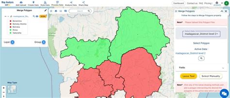 How To Combine Or Merge Polygons In A Single Polygon Layer Mapog
