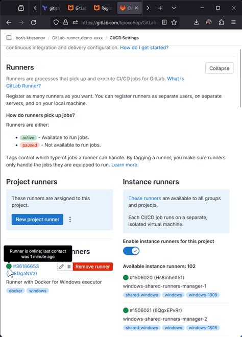 Gitlab Runner With Docker For Windows Executor Boris As Code