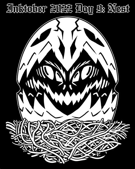 Inktober 2022 Day 9 Nest Rinktober