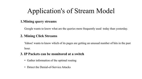 Mining Data Streams Pptx Databases Computer Software And Applications