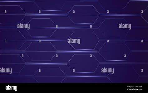 Abstract Futuristic Hexagons On A Dark Blue Background For Network Connection Computer And