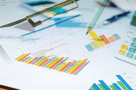 Hand Open With Colorful Chart Statistics Arrow Photo Background And