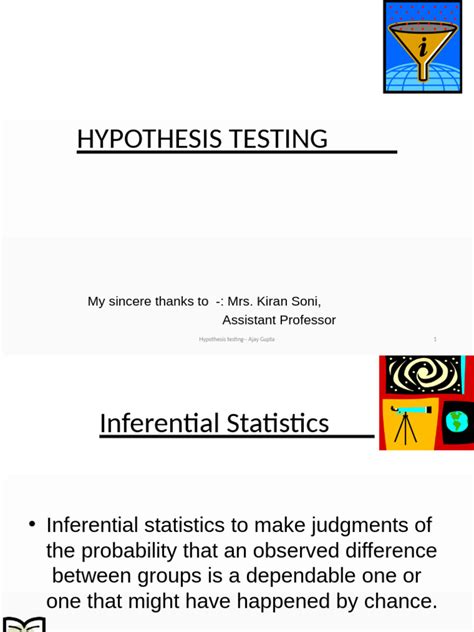 Hypothesis Testing Ajay Pdf Statistical Significance Statistical